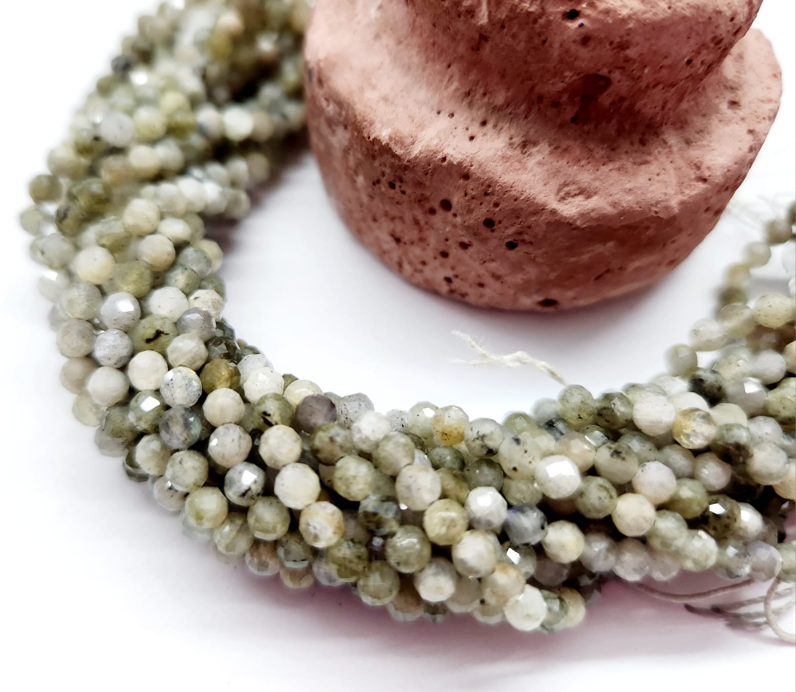 PIEDRAS NATURALES | MINI FACETADA | LABRADORITA VERDE MATIZADA | 3.5MM ...