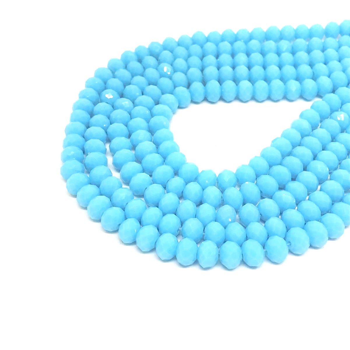 Cristal chato | 8 mm | Matte Celeste 64 – CrystalStone