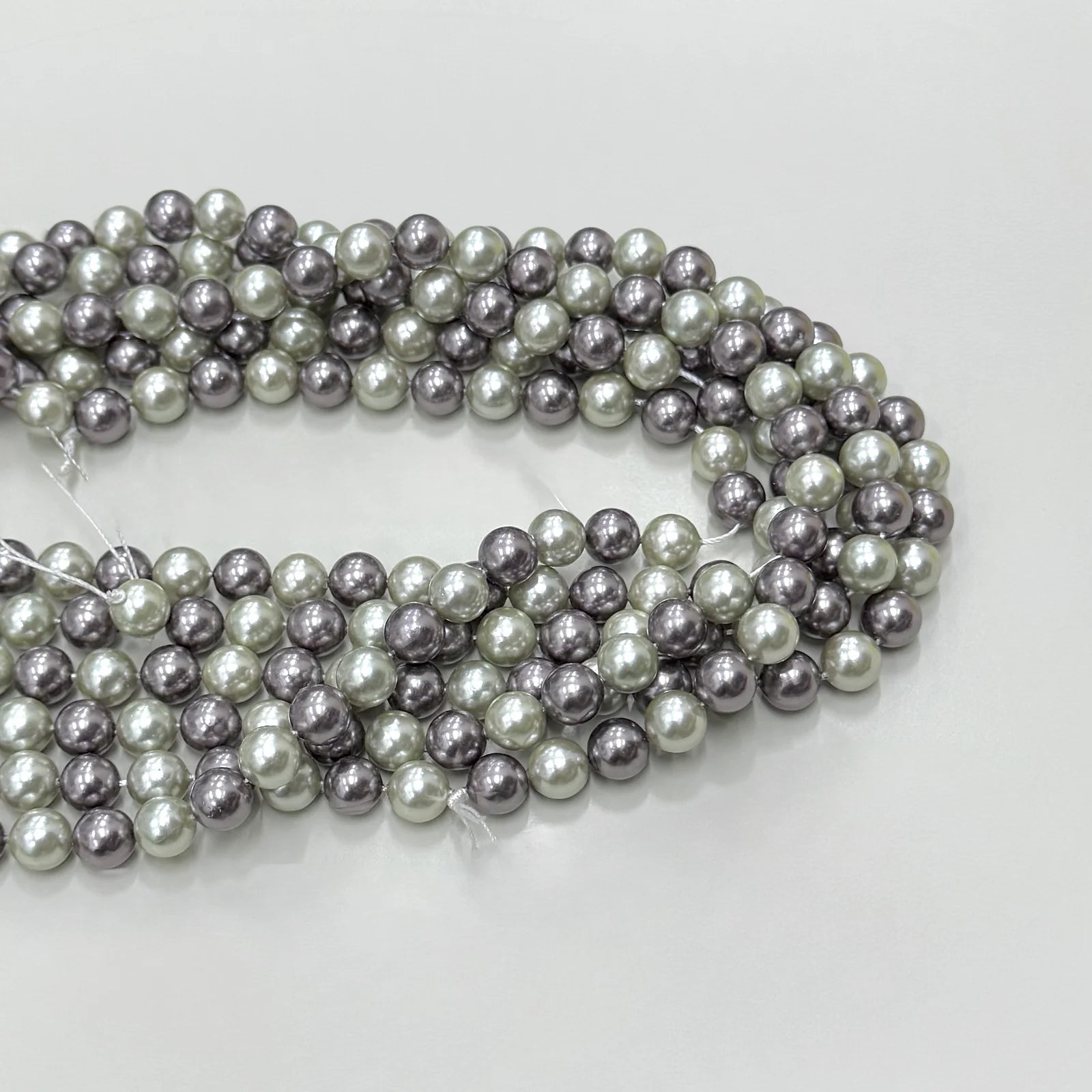 PERLA SHELL | 8MM | MIX GRIS LILA – CrystalStone