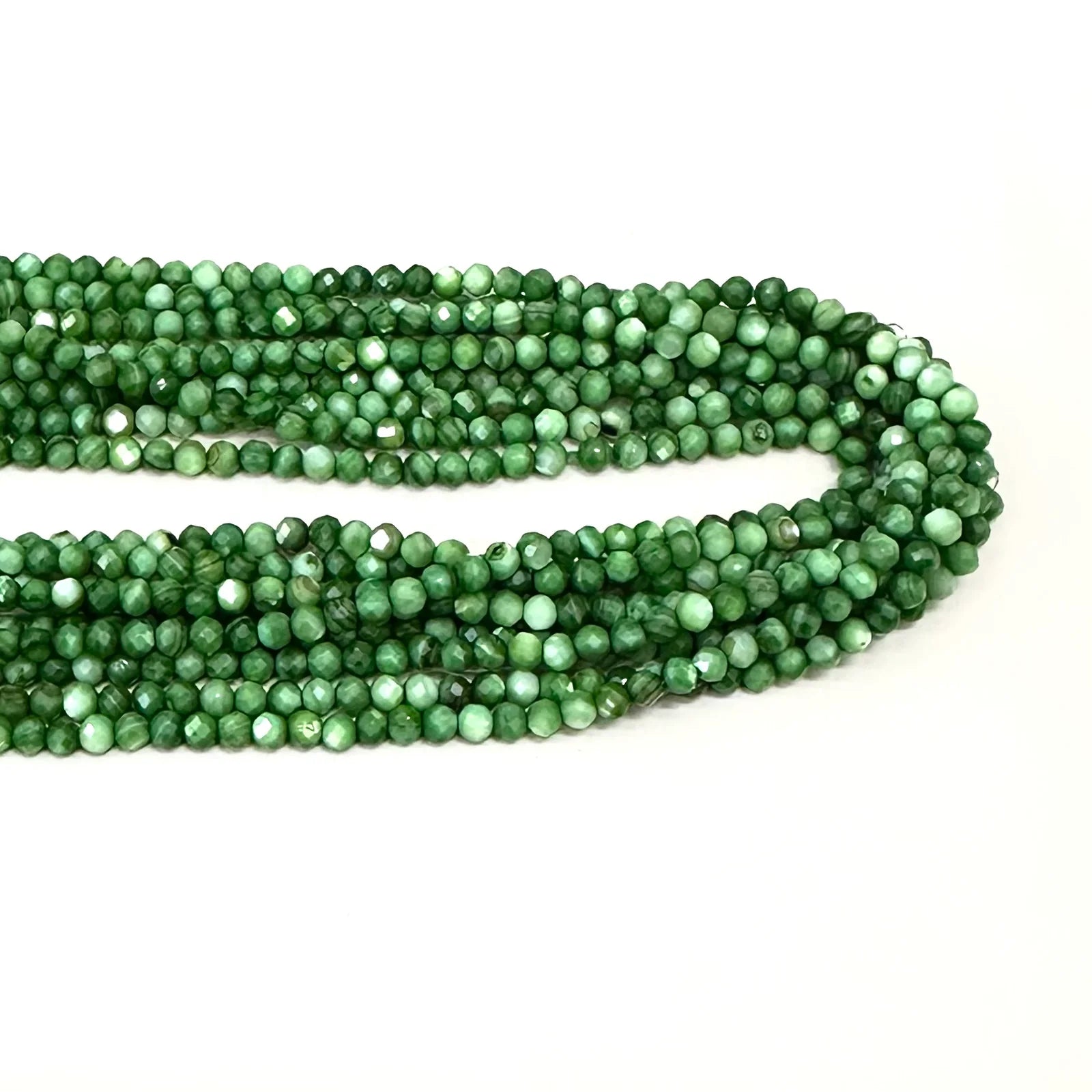 PIEDRA MINI FACETADA | CONCHA DE NACAR VERDE | 3.5MM | co.11 – CrystalStone