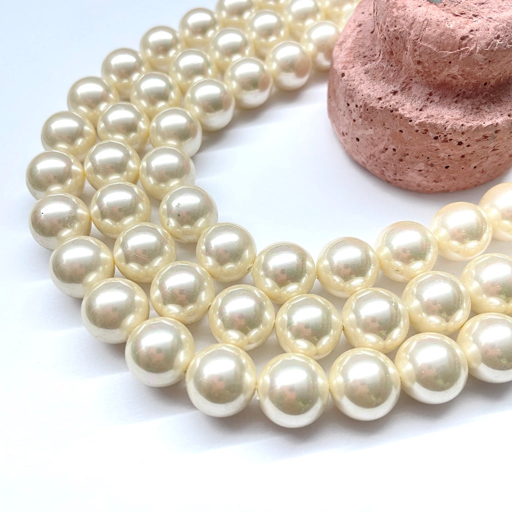 PERLA SHELL | 12MM | CREMA CLARO – CrystalStone