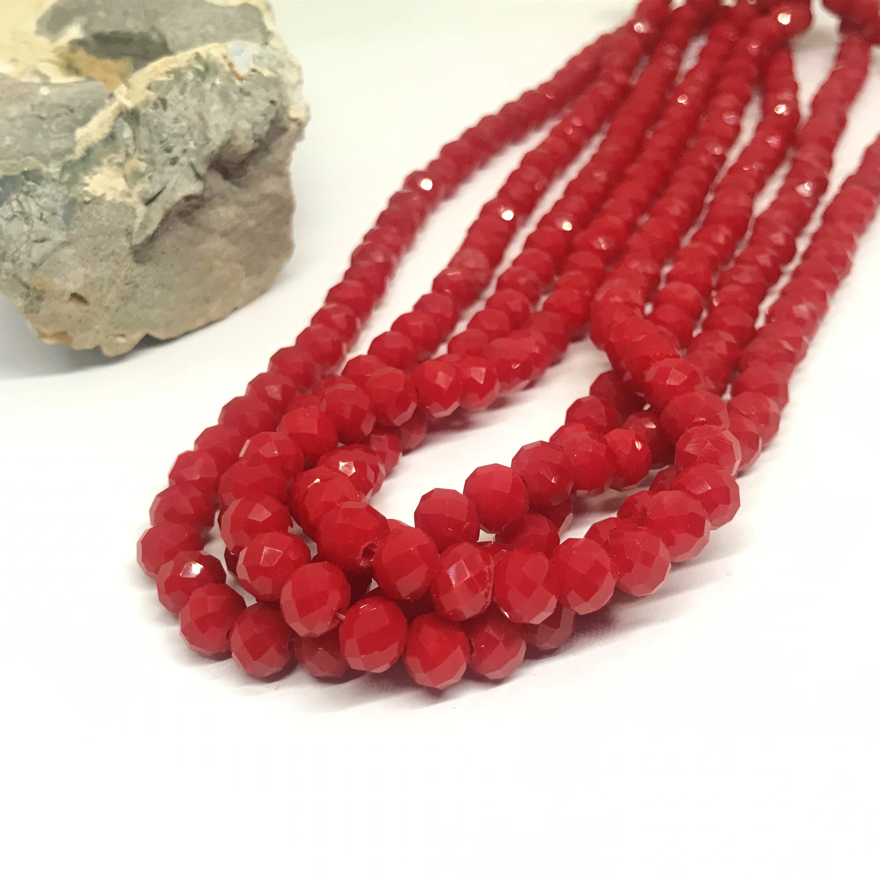 Cristal chato | 8 mm | Matte Rojo 25 – CrystalStone