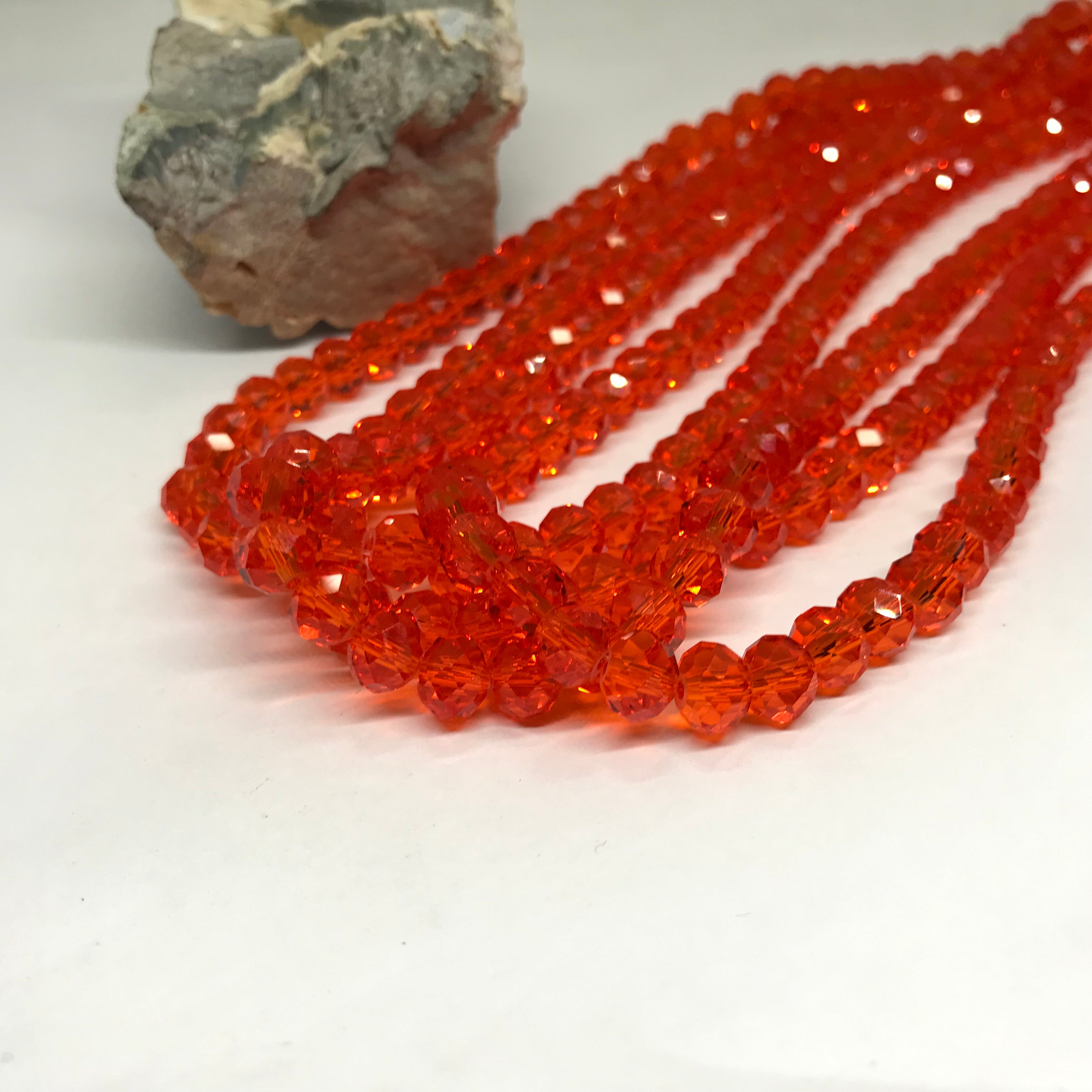 Cristal chato | 8 mm | Rojo Claro Traslucido 20 – CrystalStone