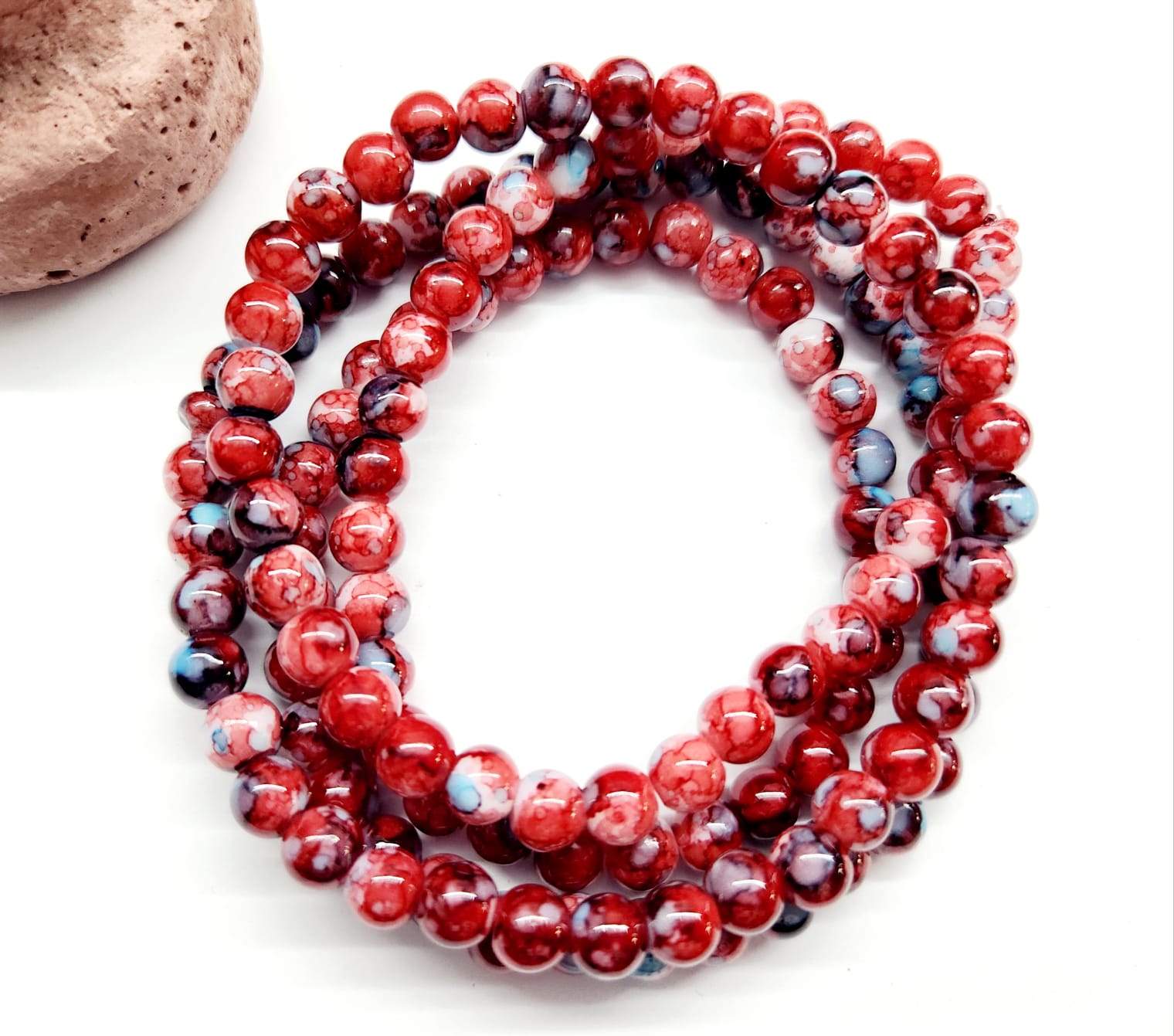 PERLA DE VIDRIO | MATIZADO | 6MM | BURDEO – CrystalStone