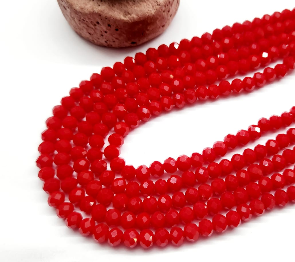 Cristal chato | 6 mm | Rojo matte 42 – CrystalStone