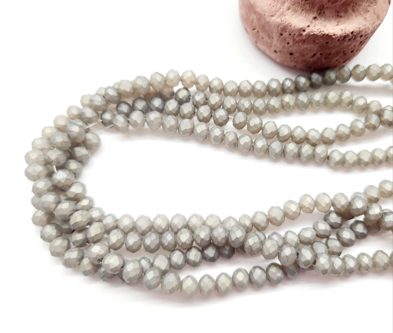 Cristal chato | 6 mm | Gris opaco opalescente 8 – CrystalStone