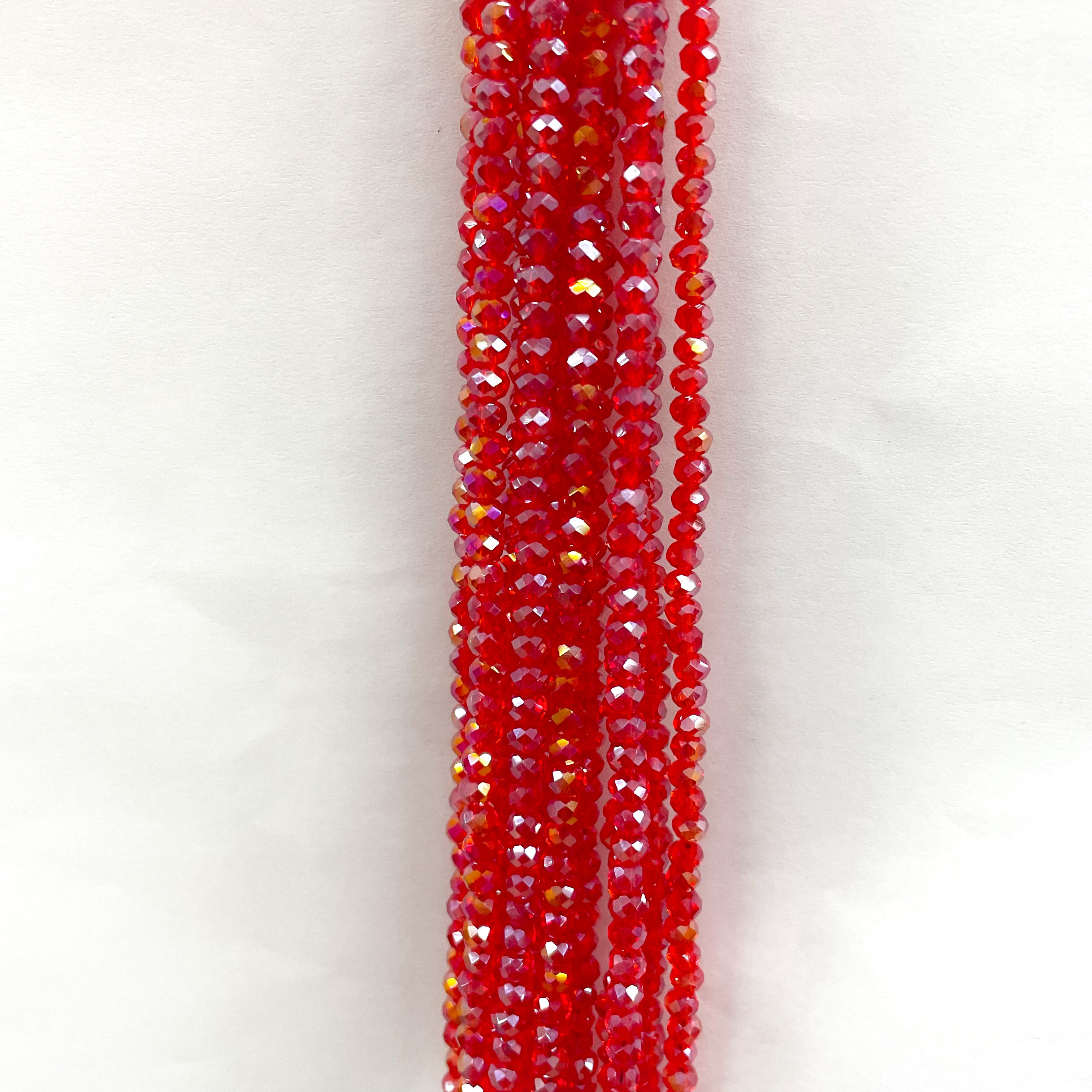 Cristal Chato | 4mm | Rojo traslucido tornasol 1 – CrystalStone