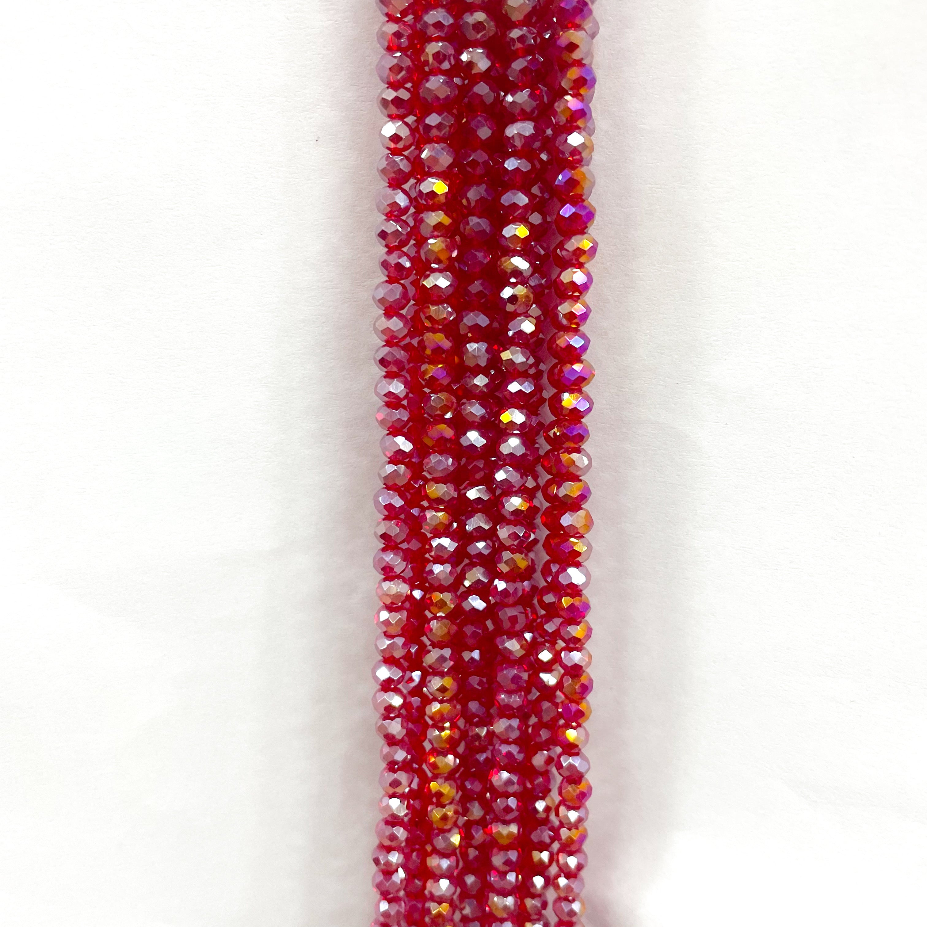 Cristal Chato | 4mm | Rojo traslucido tornasol 2 – CrystalStone