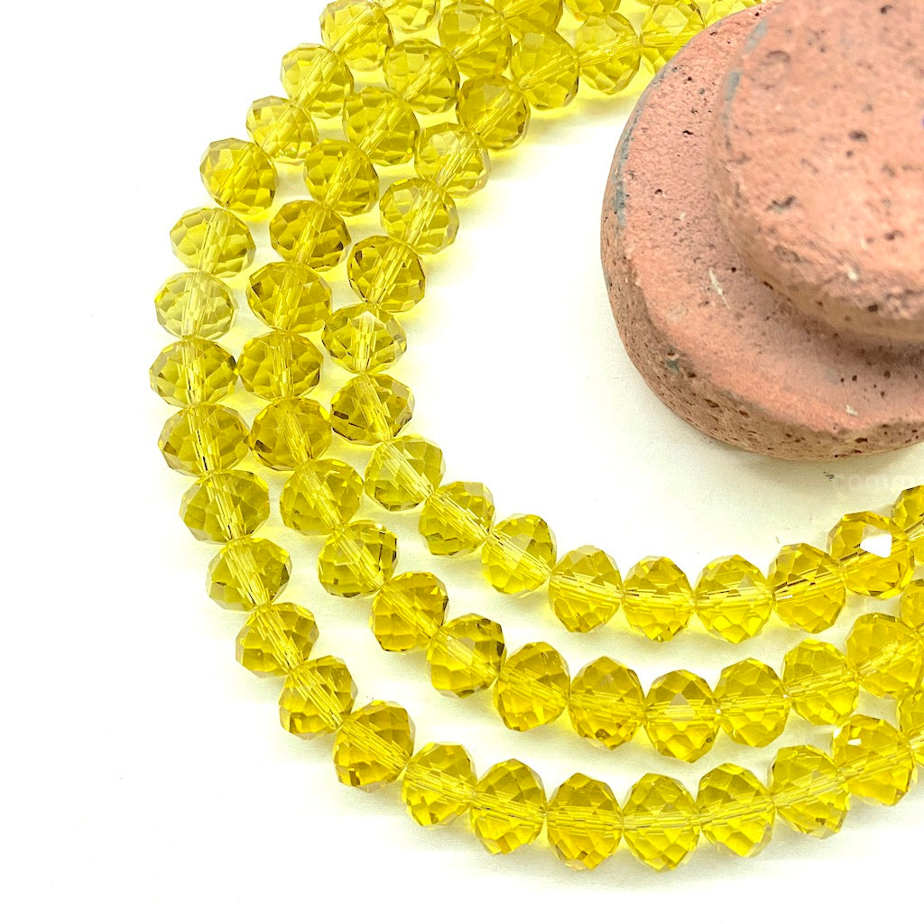 Cristal chato | 10 mm | Traslúcido Amarillo Limon (6-3X) – CrystalStone