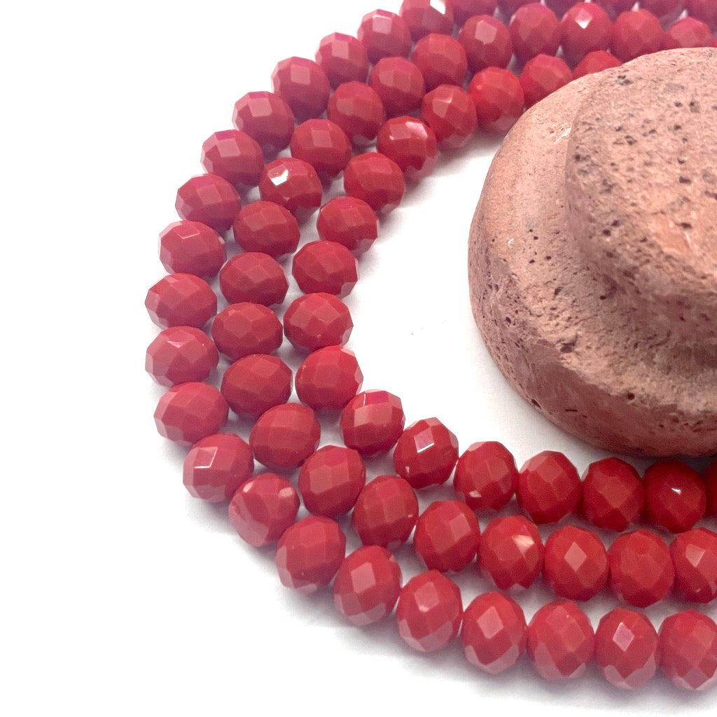 Cristal chato | 10 mm | Matte Rojo Claro (6-25Y) – CrystalStone