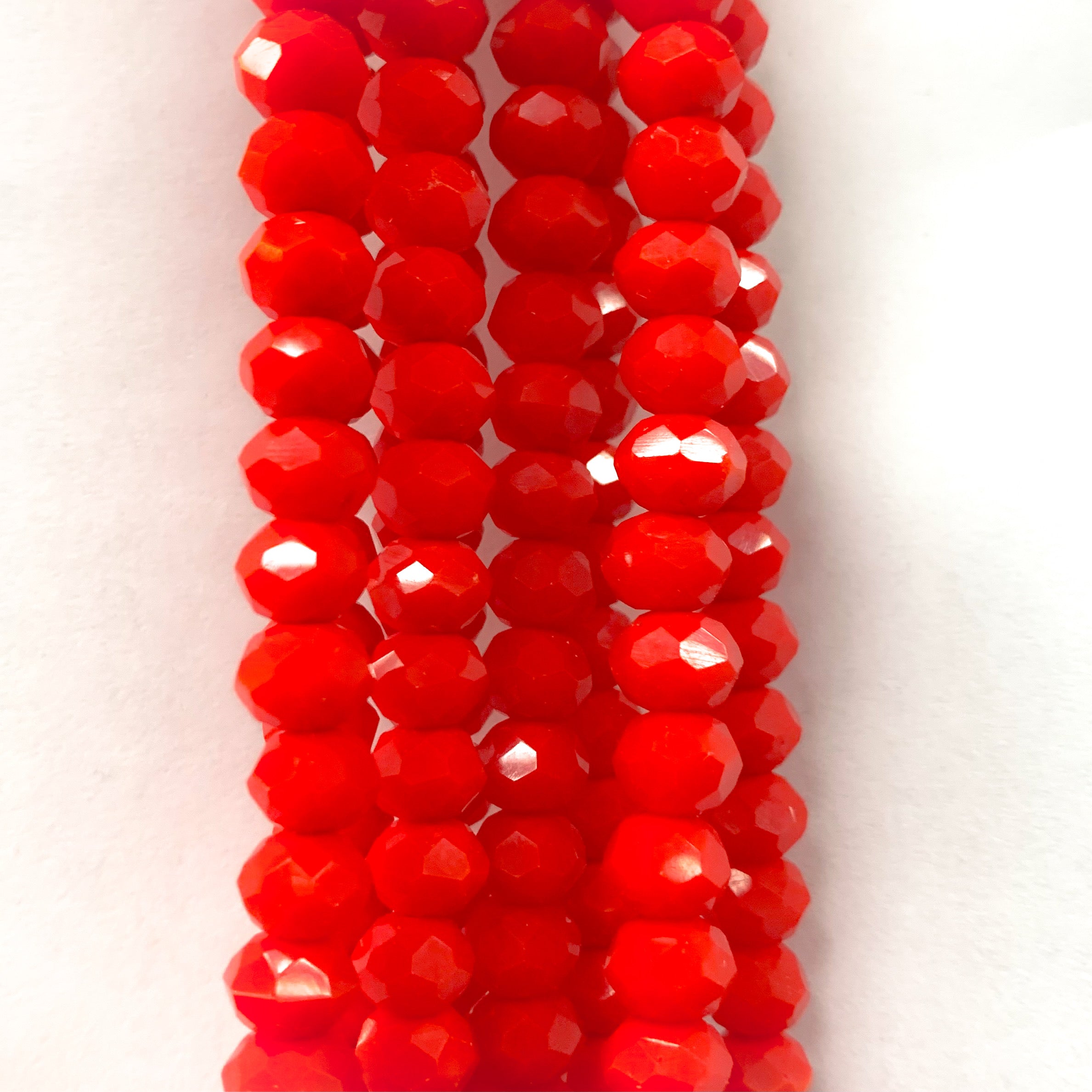 Cristal chato | 8 mm | Matte Rojo Claro 27 – CrystalStone