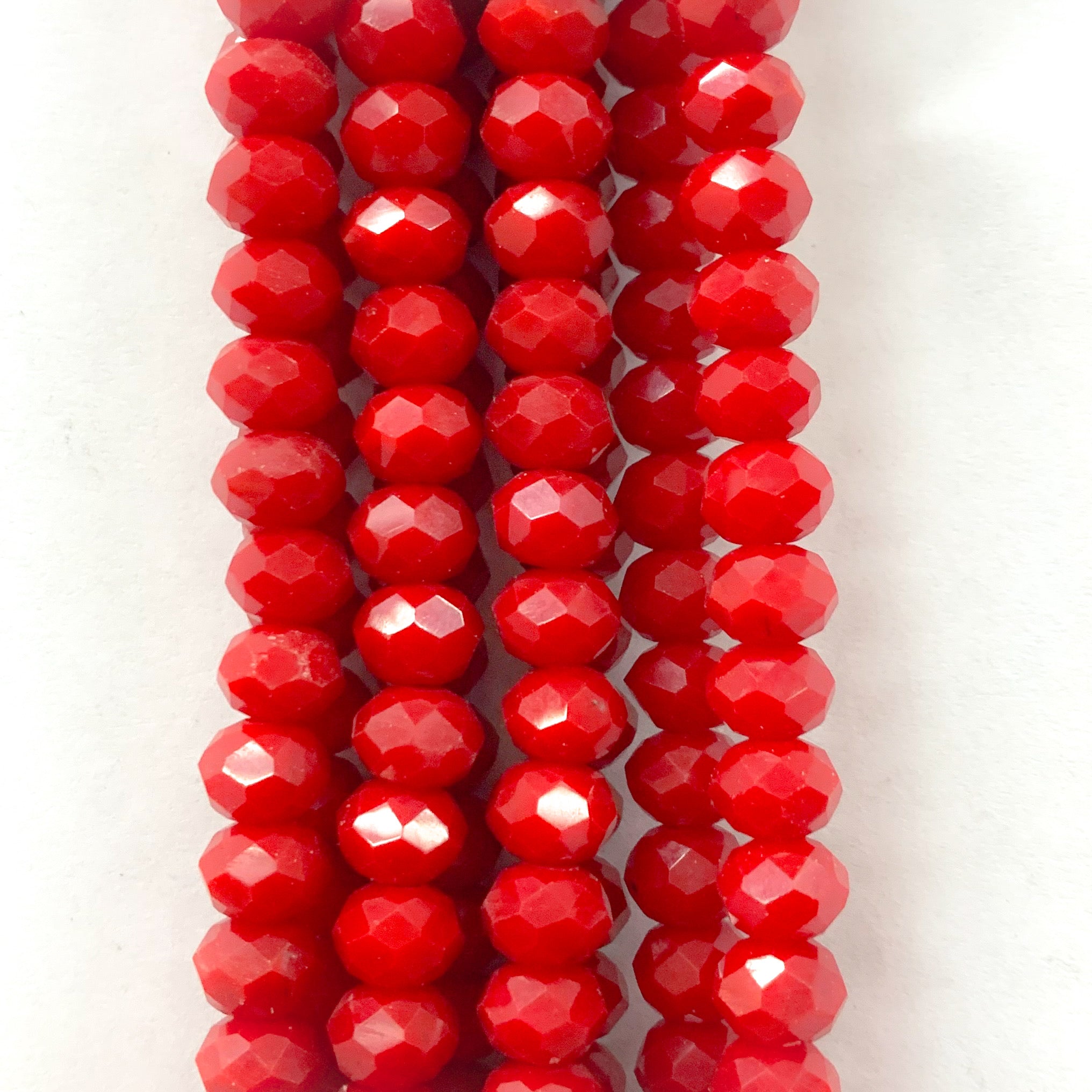 Cristal chato | 8 mm | Matte Rojo 26 – CrystalStone