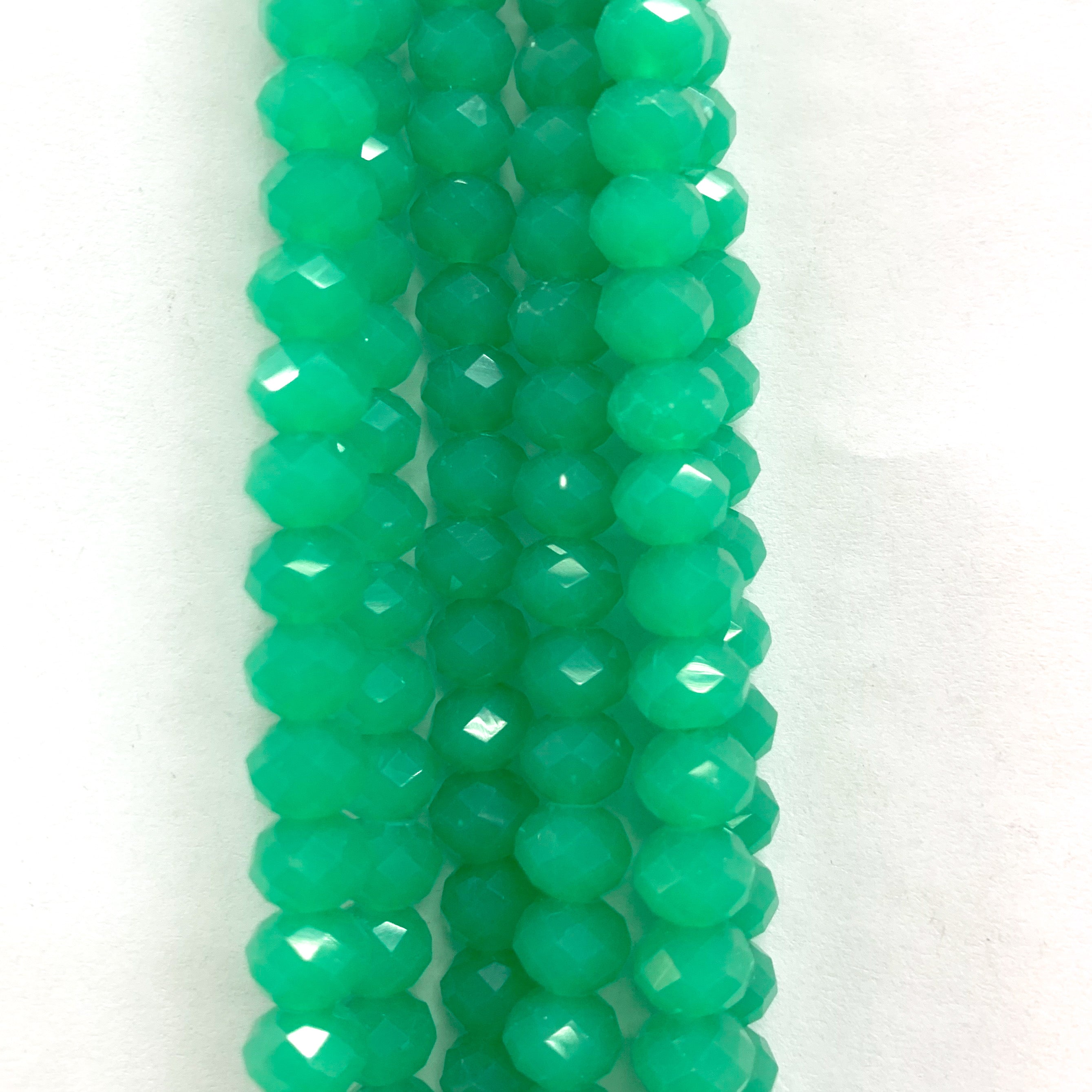 Cristal chato | 8 mm | Verde Jadeita Opalescente 117 – CrystalStone