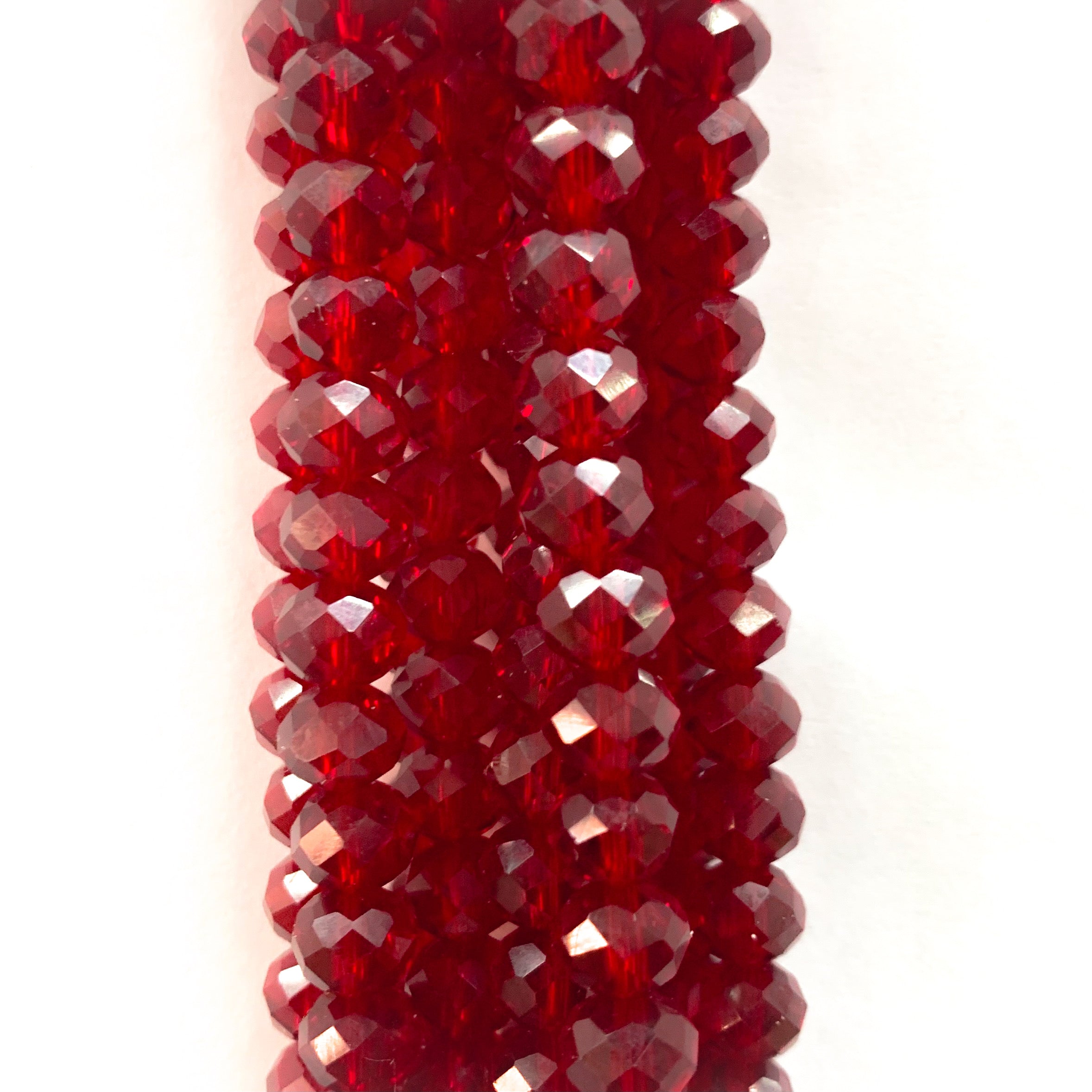 Cristal chato | 8 mm | Rojo Oscuro Traslucido 17 – CrystalStone