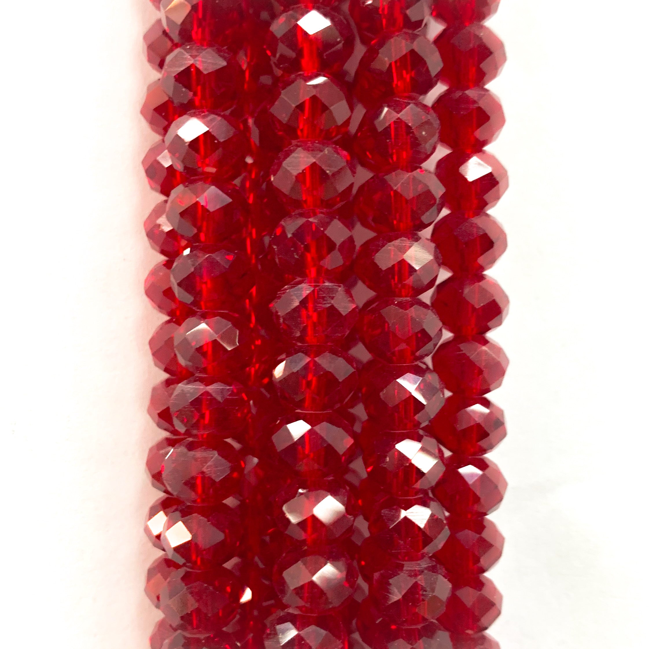 Cristal chato | 8 mm | Rojo Oscuro Traslucido 18 – CrystalStone