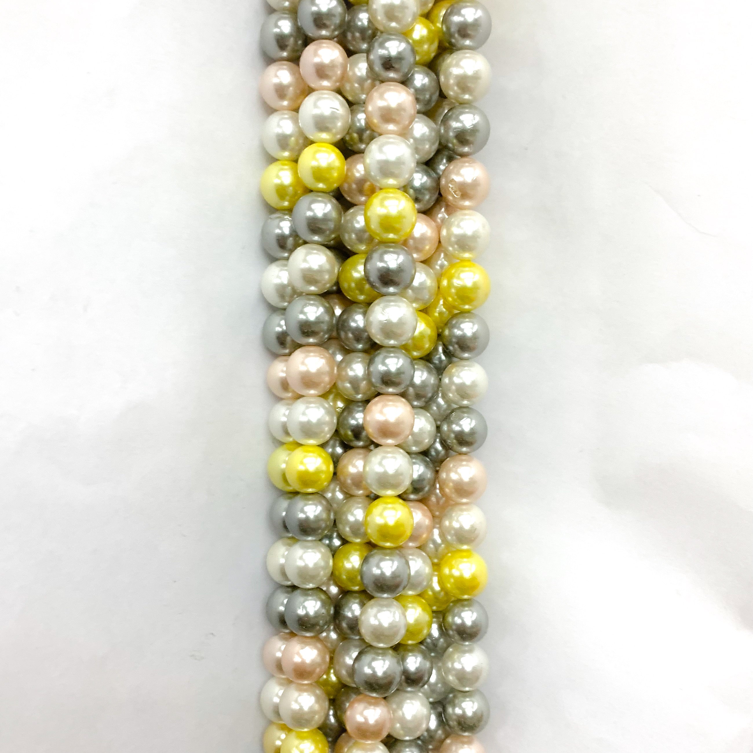 PERLA SHELL | 8MM | MIX GRIS AMARILLO CREMA – CrystalStone