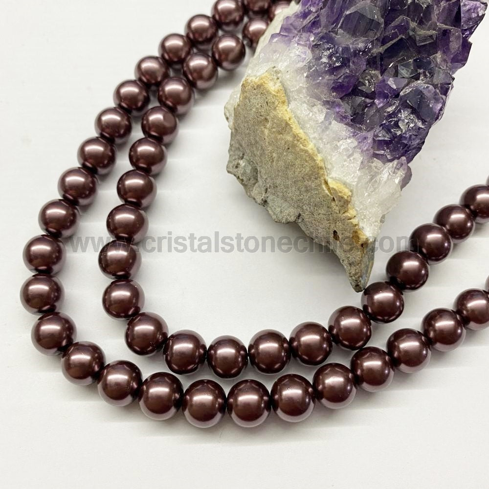 PERLA BRILLANTES | 10MM | CAFE OSCURO – CrystalStone