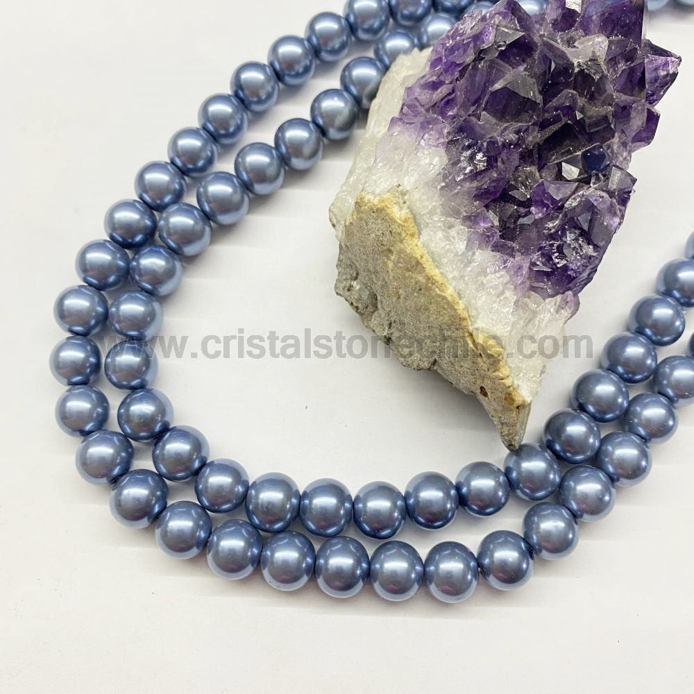 PERLA BRILLANTES | 10MM | AZUL CLARO METALIZADO (6-19Z) – CrystalStone